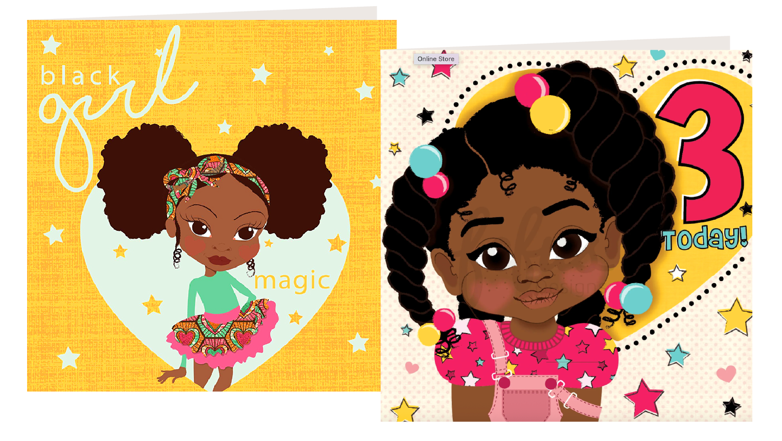 Birthday Cards for Black, Brown & Mixed-Heritage Girls | Fefus Designs